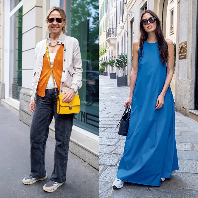 【ミラノのおしゃれマダムSNAP】「ビビッドカラー」を自由に楽しんでいる！ | Web eclat | 50代女性のためのファッション、ビューティ、ライフスタイル最新情報