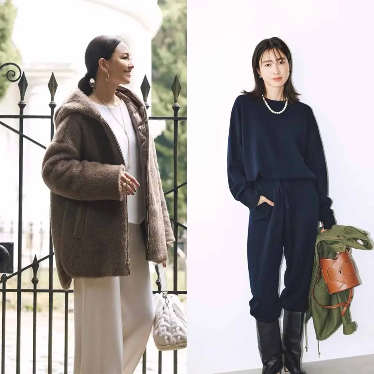 アクティブなフーデットコートからぬくぬくした気分を味わえるニットのセットアップまで【50代の1週間コーデ】 | Web eclat | 50代女性のためのファッション、ビューティ ...