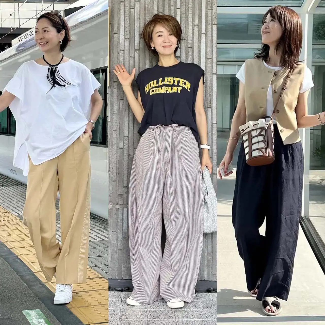 【50代の旅コーデ5選】風通しもばっちり＆涼やかな一着で快適な旅を！ | Web eclat | 50代女性のためのファッション、ビューティ ...