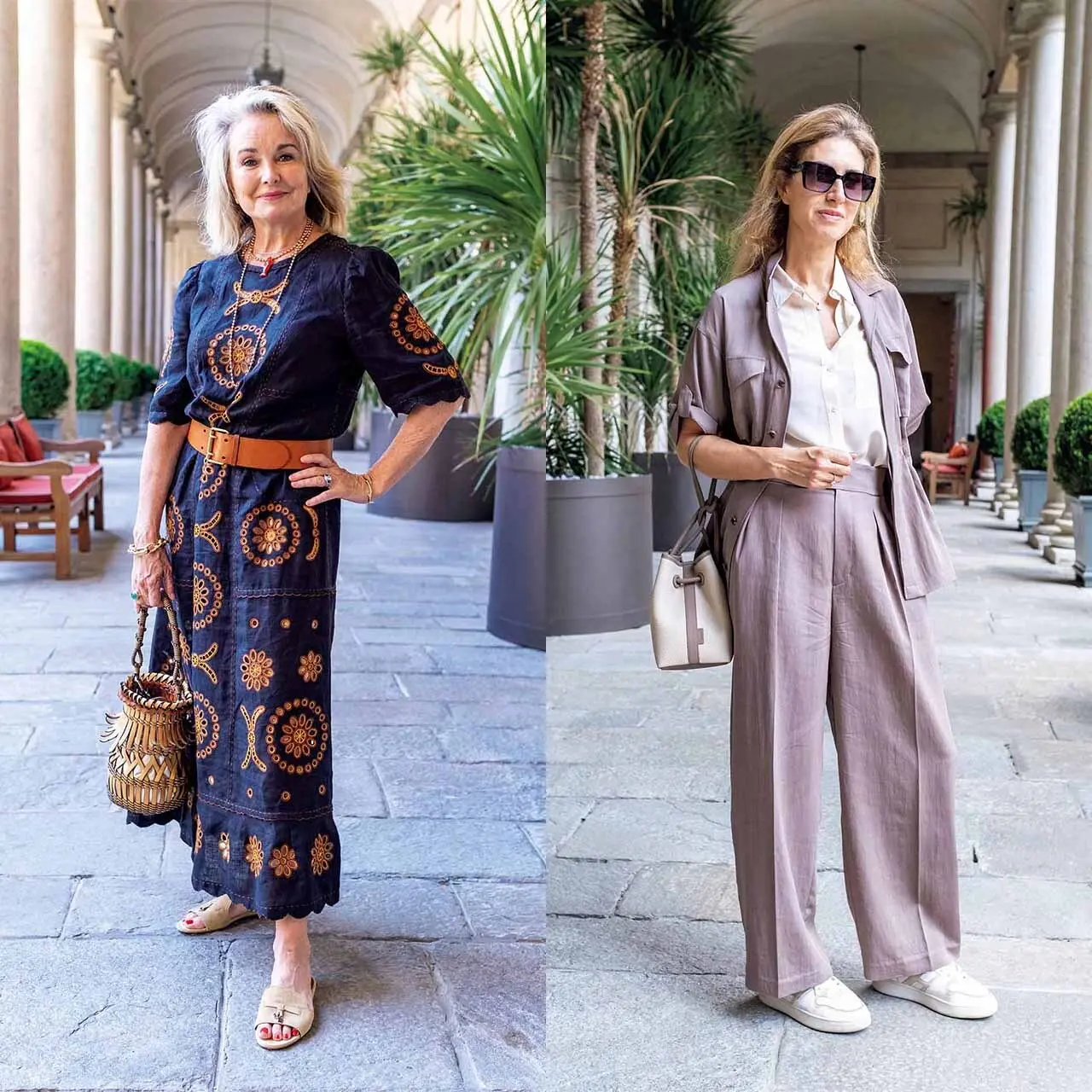 明るめの色や柄を楽しむ人が多数。自分らしさを表現するミラノマダムSNAP【ミラノのおしゃれスポット定点SNAP】 | Web eclat | 50代女性のためのファッション、ビューティ ...